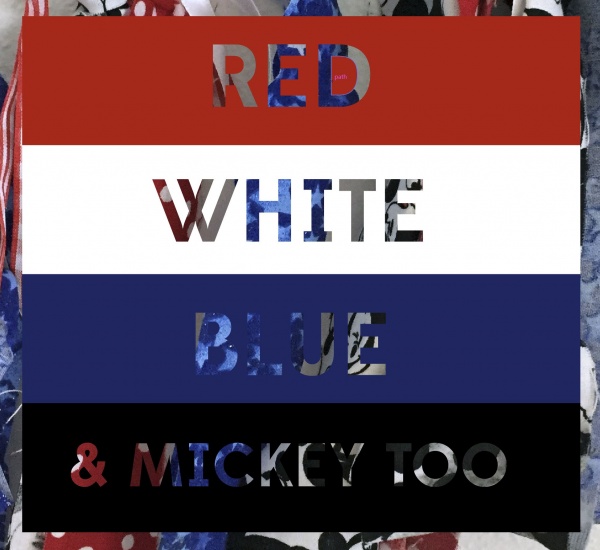 Red, White, Blue & Mickey Too- DIY No Sew Fabric Mickey Banner