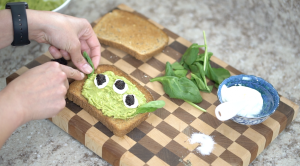 Toy Story Alien Avocado Toast