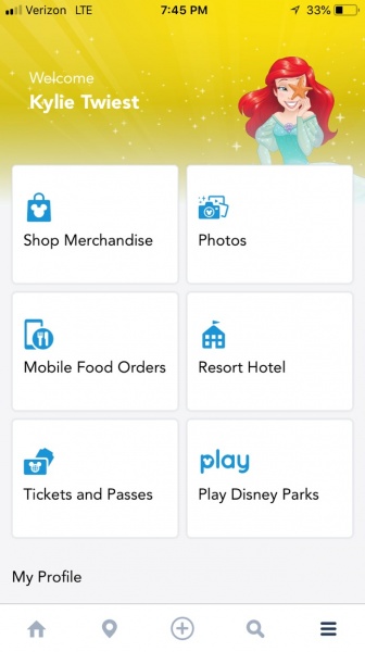 The NEW My Disney Experience App Layout!