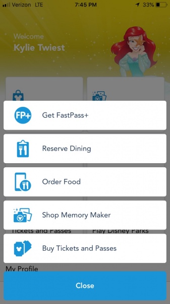 The NEW My Disney Experience App Layout!