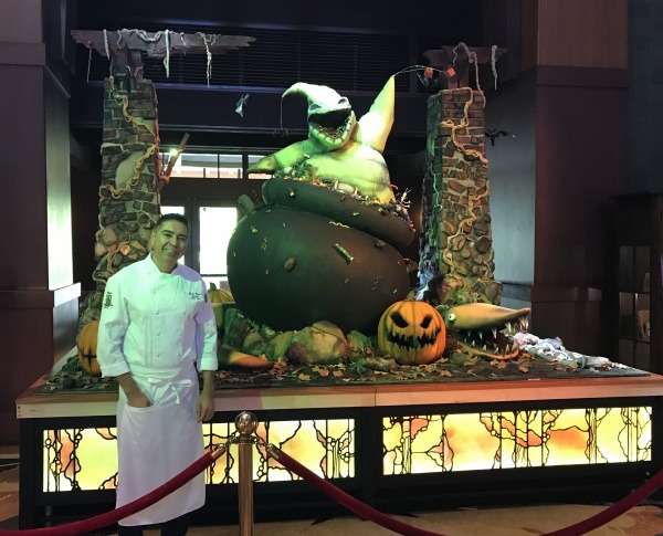 A Spooky Oogie Boogie Display at Disneyland's Grand Californian Hotel