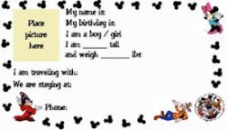 Disney Kids Travel ID free downloads for your next trip