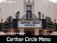 Carthay Circle Restaurant Menu | Disney California Adventure Park