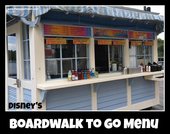 Boardwalk to Go Menu | Disney's BoardWalk Inn