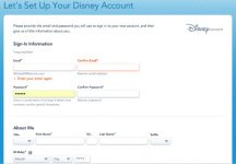 Registering for a My Disney Experience Account