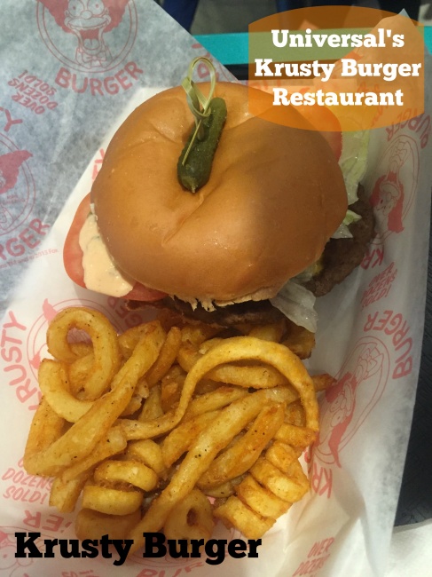 Krusty Burger Menu | 2025 | Universal Studios Florida