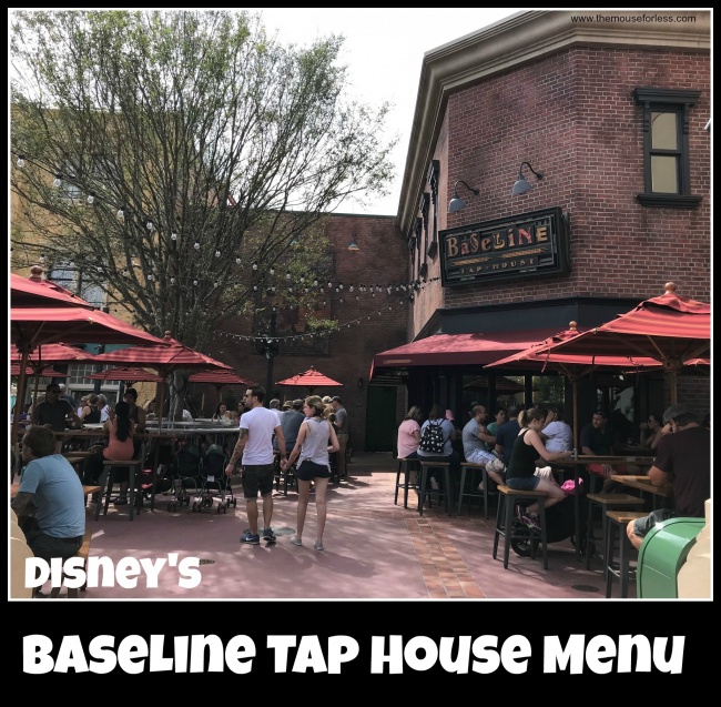 BaseLine Tap House Menu | Disney's Hollywood Studios