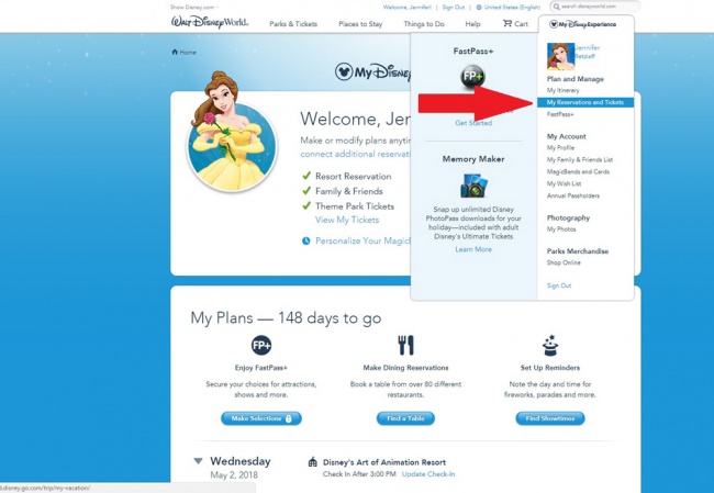 Making Walt Disney World Resort Hotel Room Requests