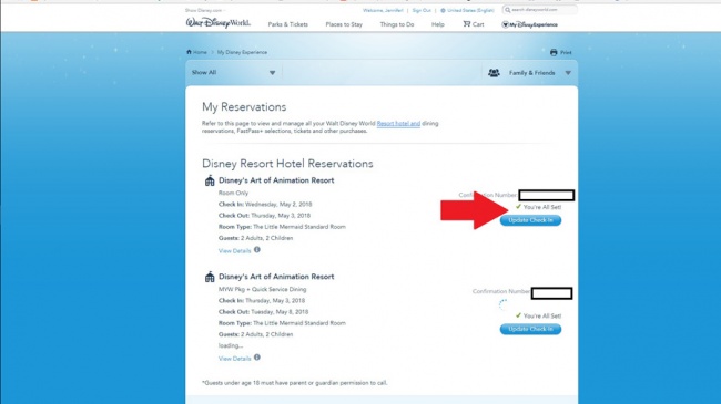 Making Walt Disney World Resort Hotel Room Requests