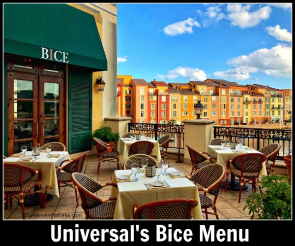 2024 Bice Ristorante 2023 Menu | Loew's Portofino Bay Resort