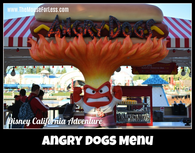 2025 Angry Dogs Menu |Disney California Disneyland Resort