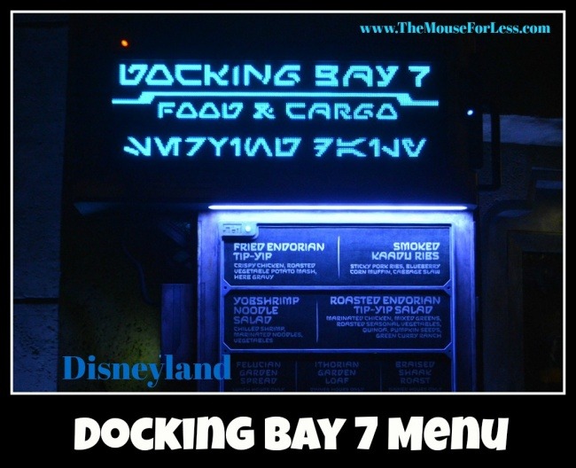 Docking Bay 7 Menu | Star Wars: Galaxy's Edge | Disneyland