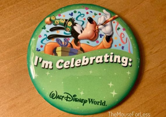 Disney Celebration Buttons at Walt Disney World and Disneyland