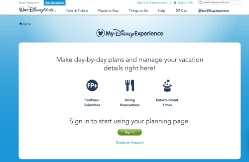 My Disney Experience Overview Information for using MDE
