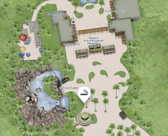 Designated Smoking Areas in the Walt Disney World Theme Parks