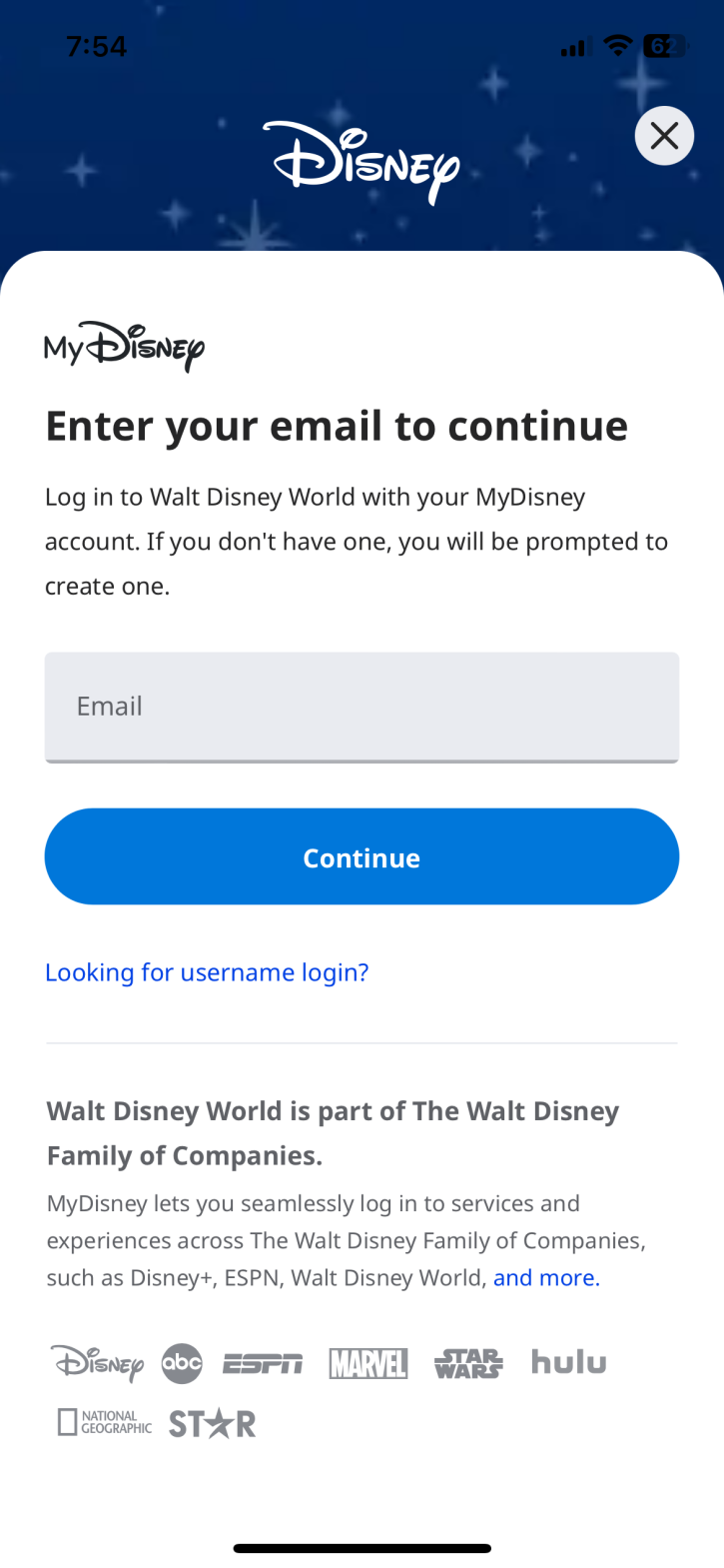 Using the My Disney Experience App